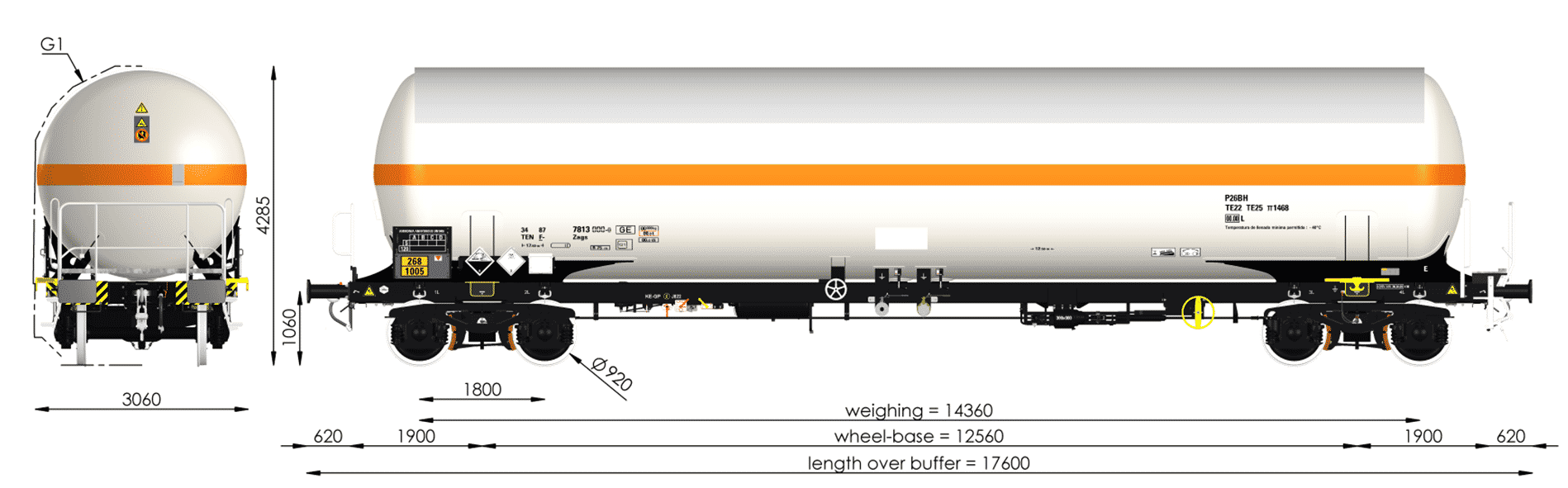 Ammonia tank wagon - Inveho